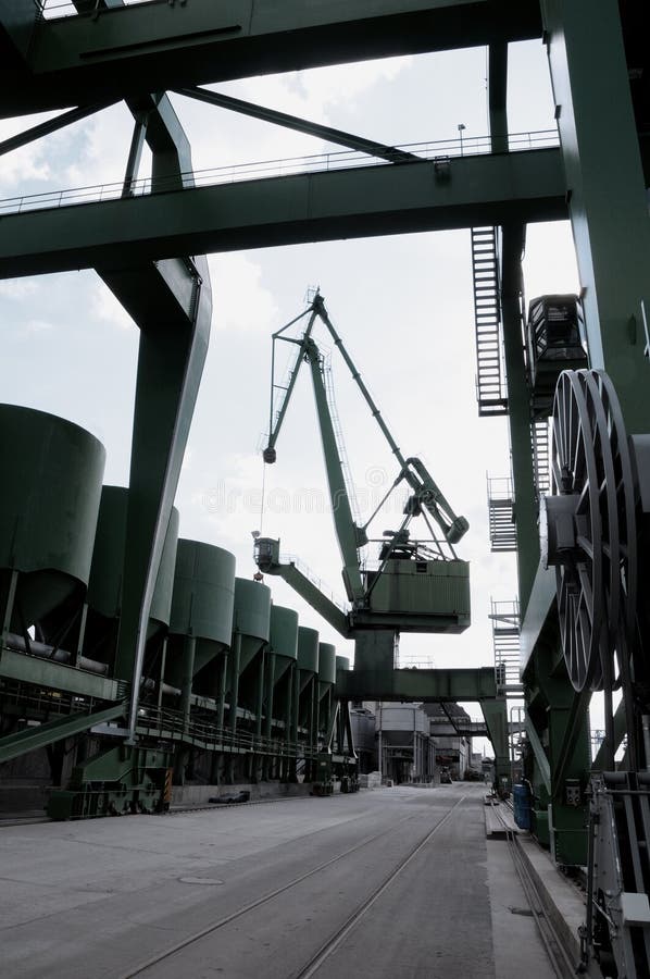 Port crane stock image. Image of freight, transportation - 16287179