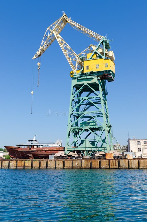 Port crane stock image. Image of high, dockside, boat - 24627175