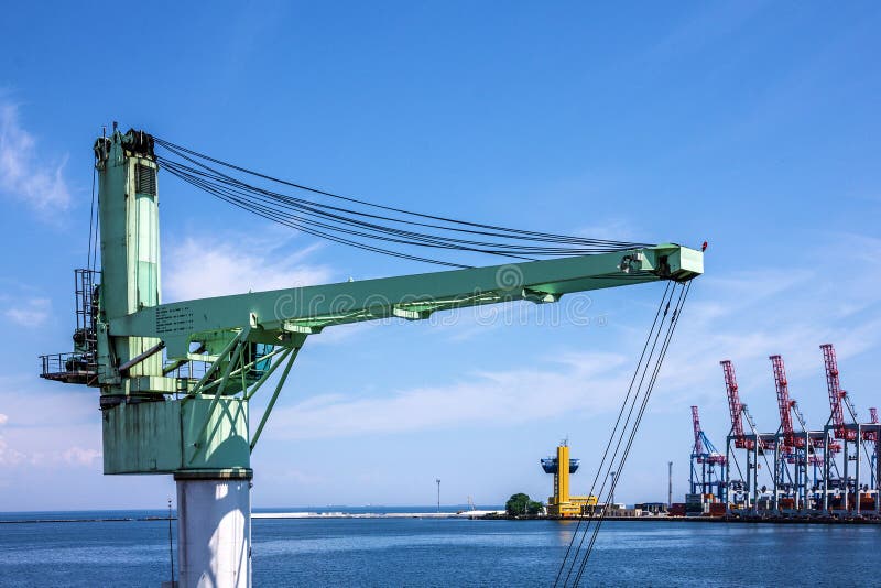 Port Crane in Sea Port, Odessa, Ukraine Stock Photo - Image of ...