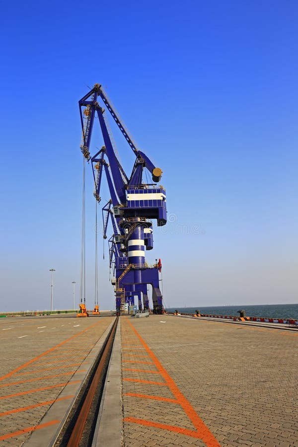 Port crane work stock image. Image of construction, development - 227531913