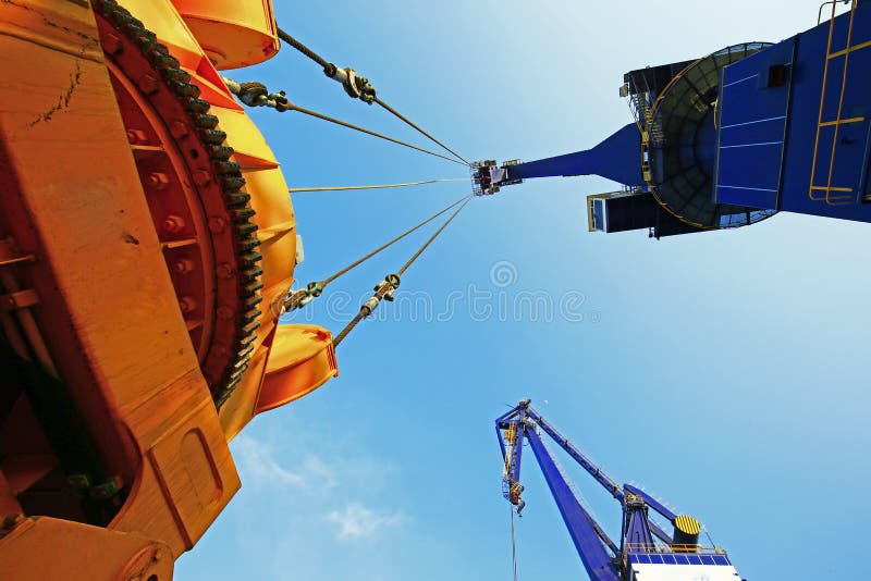 Port crane work stock photo. Image of ship, terminals - 227531984