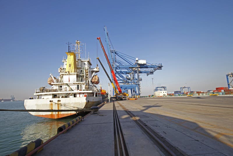 Port crane work stock photo. Image of towers, steel - 242989150