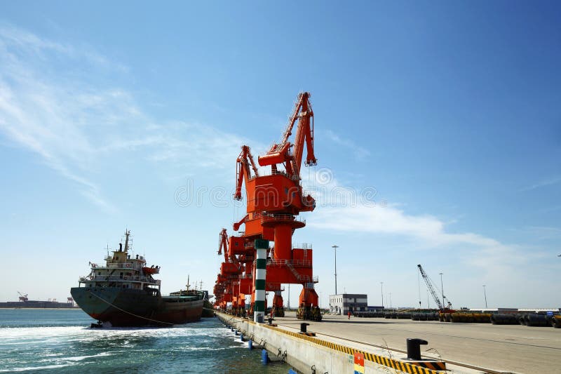 Port crane work stock photo. Image of structure, engineering - 315040292
