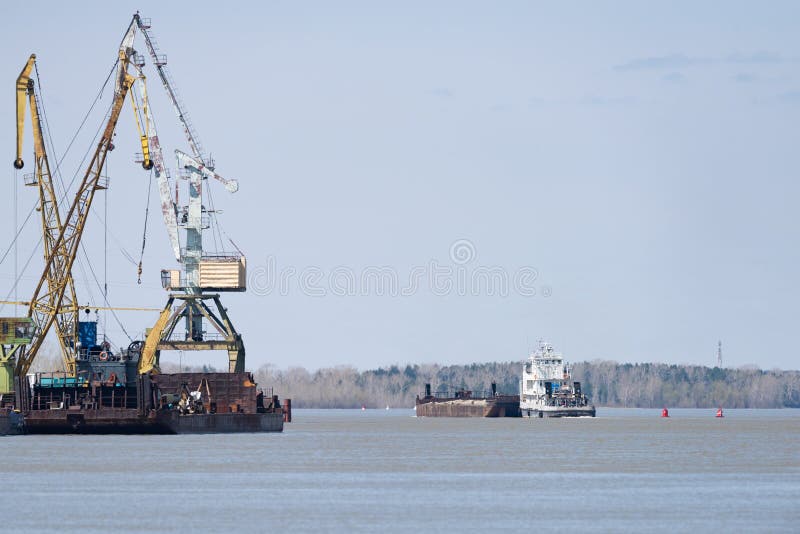 Port crane work stock image. Image of industrial, load - 118567269