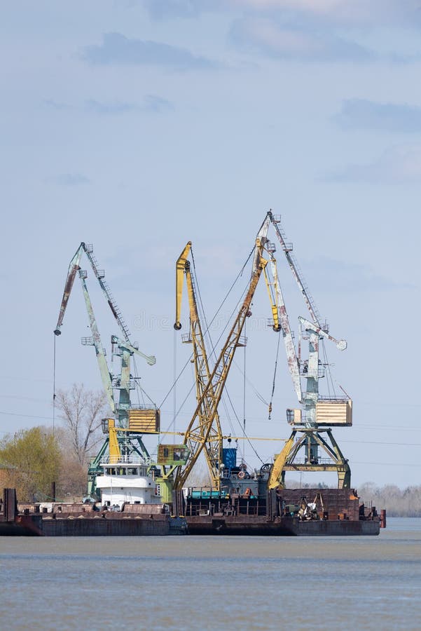 Port crane work stock image. Image of industrial, construction - 118567299