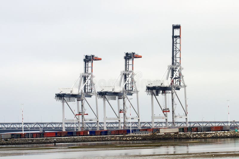 Port Cranes stock image. Image of load, canes, ship, business - 7636565