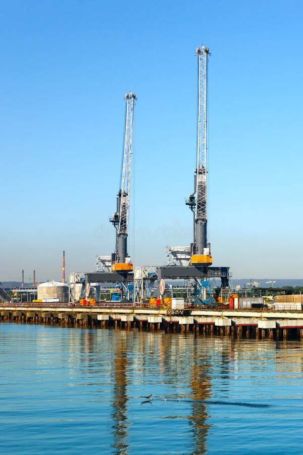 Gantry and cranes stock image. Image of export, international - 33511823