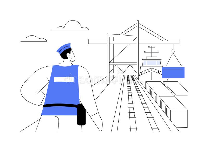 Port Customs Abstract Concept Vector Illustration. Stock Vector ...