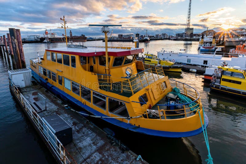Port of Cuxhaven editorial image. Image of passenger - 264169810