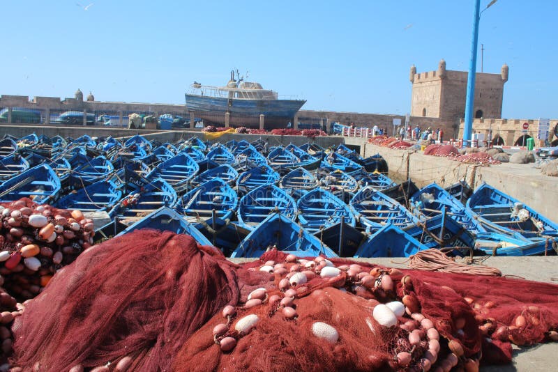 Port d'Essaouira, Maroc photo éditorial. Image du nord - 26635726
