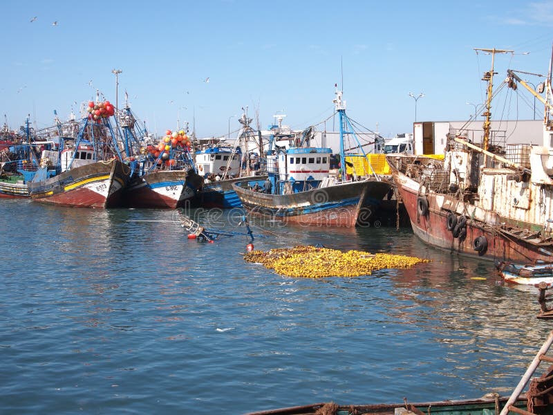 Port de pêche Dakhla photographie éditorial. Image du voile - 111000837