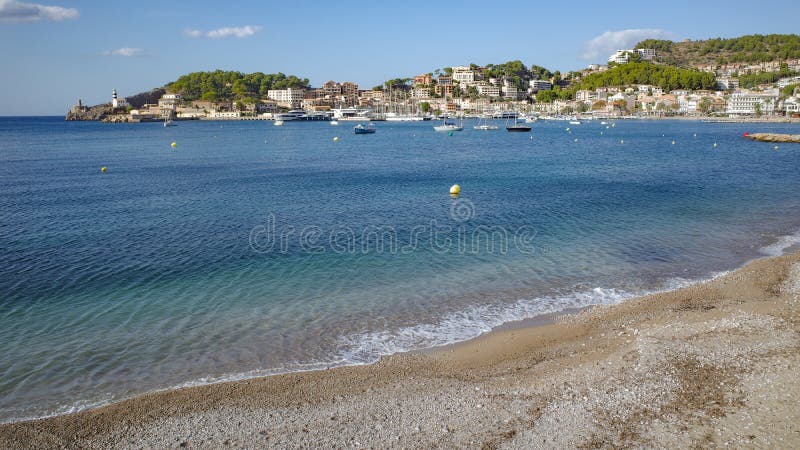 Port De Soller, Mallorca, Spain - 11 Nov 2022: Harbour Views in the Bay ...