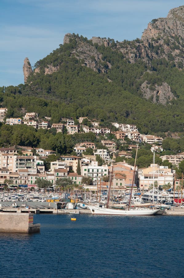 Port de Soller editorial stock photo. Image of skylight - 60539043