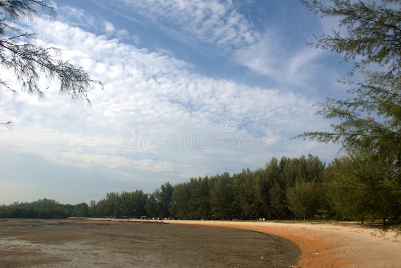 Port Dickson beach stock image. Image of sand, tourism - 201500617