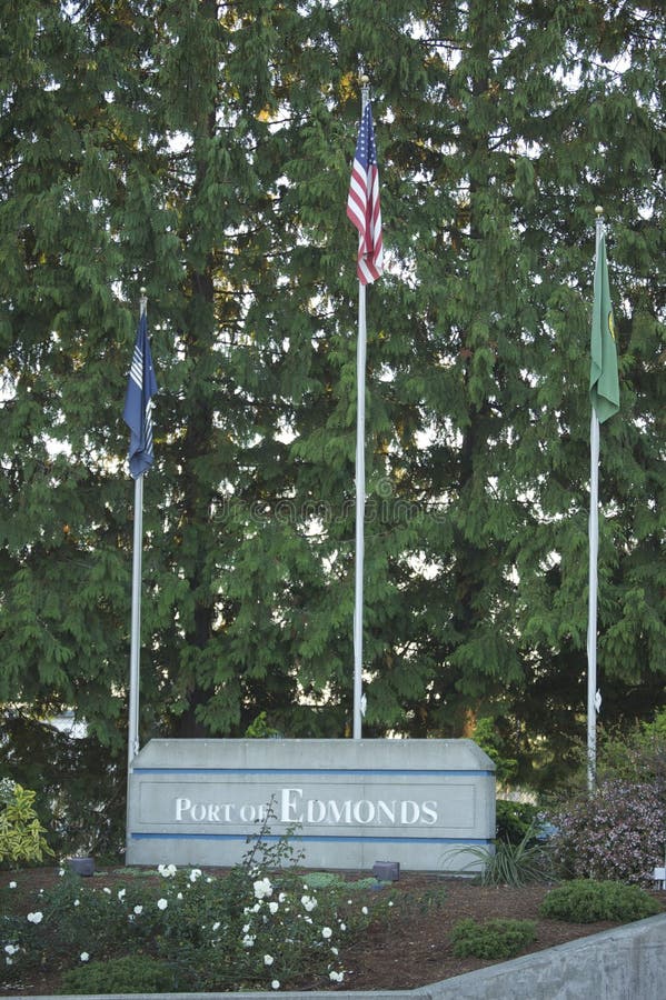 Port of Edmonds stock photo. Image of poles, washington - 49499222