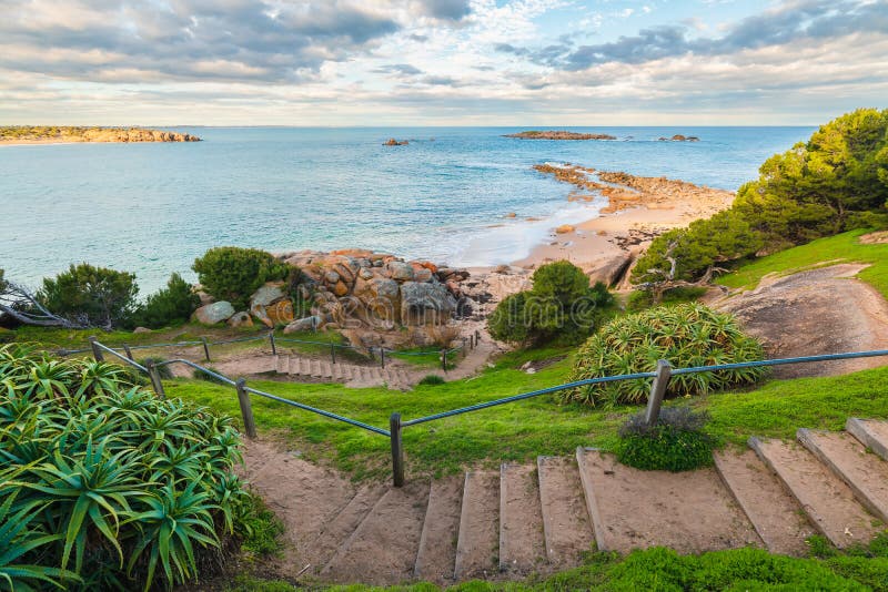 Port Elliot Beach on a Day, South Australia Stock Image - Image of ...