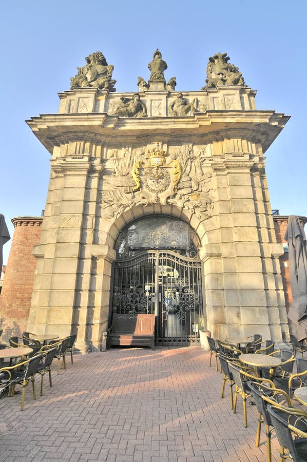 Port Gate in Szczecin, Poland Stock Photo - Image of stettin, gerhard ...