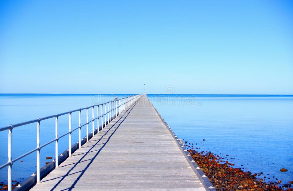 Port Germein Jetty stock photo. Image of glassy, tourism - 10545380