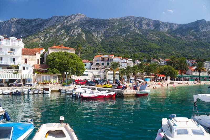 Port of Gradac stock image. Image of european, beach - 64447677