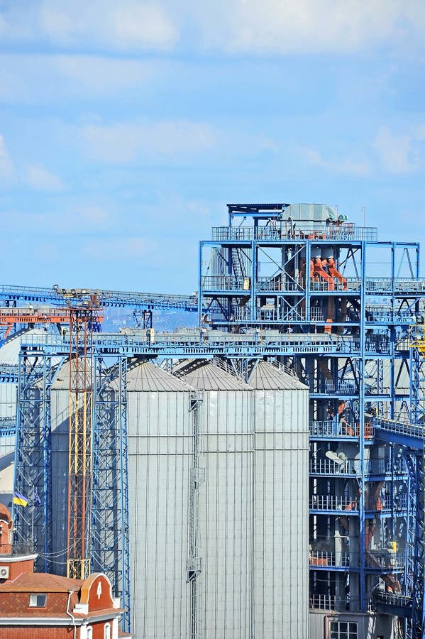 Port grain dryer stock photo. Image of loading, harbor - 67287828