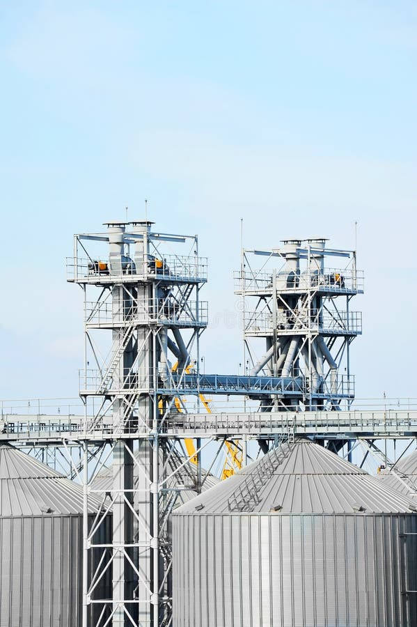 Port grain dryer stock photo. Image of silo, grain, store - 85729860