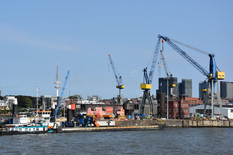Port of Hamburg in Germany editorial image. Image of cruise - 76764190