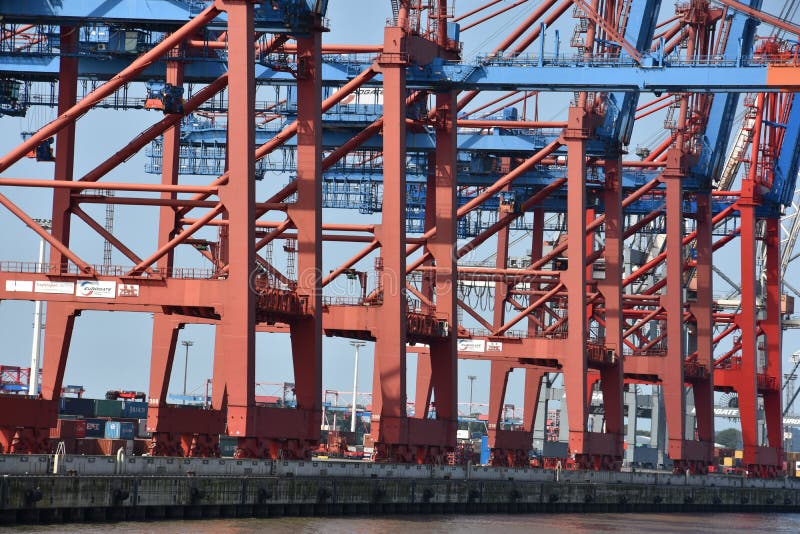 Port of Hamburg in Germany editorial photography. Image of boat - 76764922