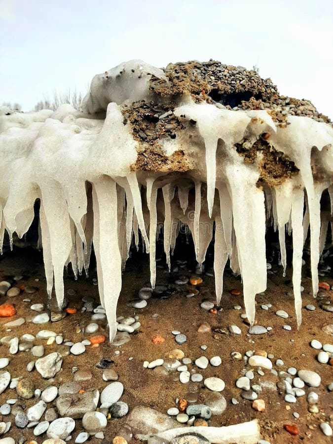 Port Hope Beach a Chilly Morning Stock Image - Image of beach, morning ...