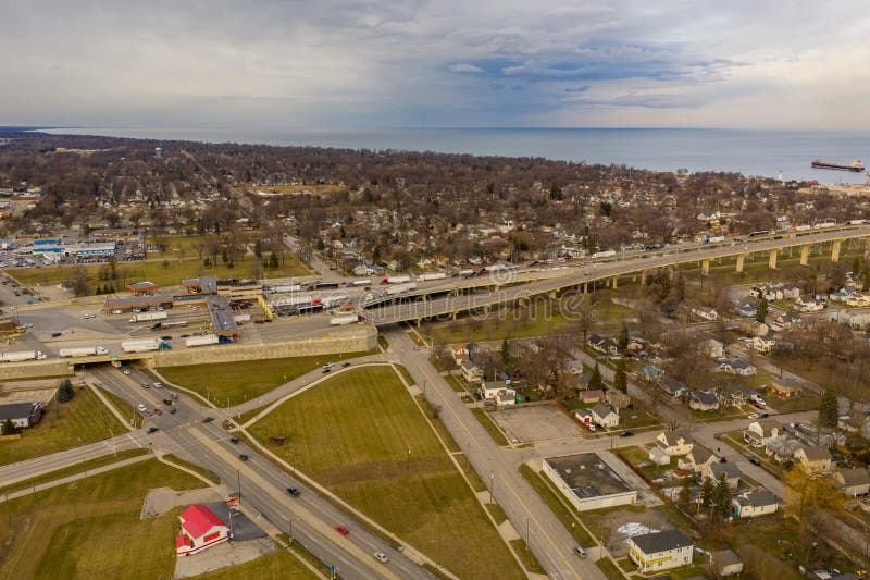 Port Huron Michigan Border Protection Station Checkpoint Stock Image ...