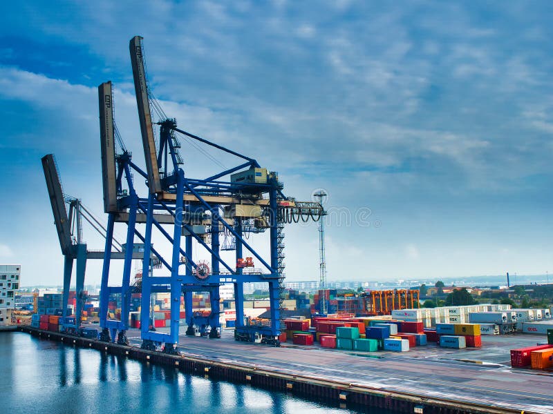 Port Industriel Commercial De Copenhague Danemark Photographie ...