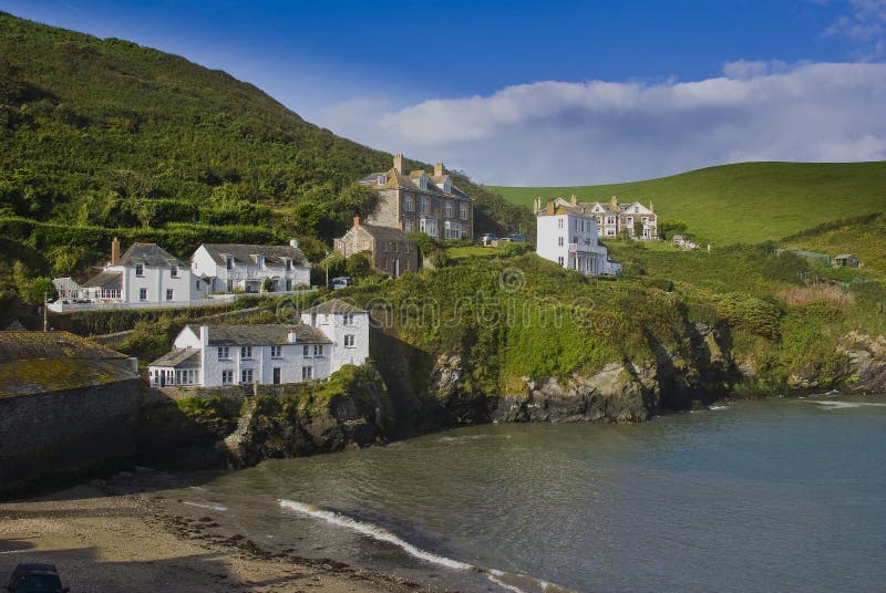Port Isaac Cornwall England Stock Image - Image of flowering, beautiful ...