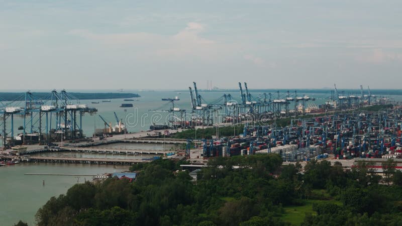 Port Klang Maritime Container Terminal, Showing Loading and Unloading ...