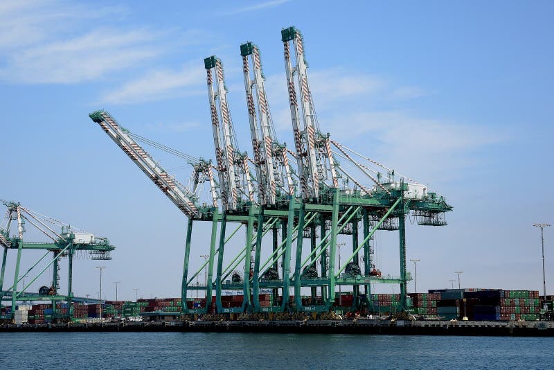 Port for Loading Containres Stock Photo - Image of pelican, frame ...