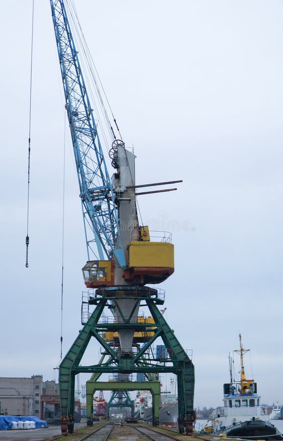 Port, Loading, Cranes, Cargo Terminal Stock Photo - Image of heavy ...