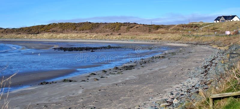 Port Logan Beach in Spring Sunshine Stock Photo - Image of galloway ...