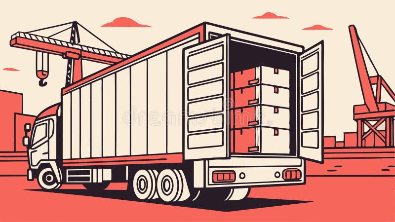 Unloading Container Stock Illustrations – 16,260 Unloading Container ...