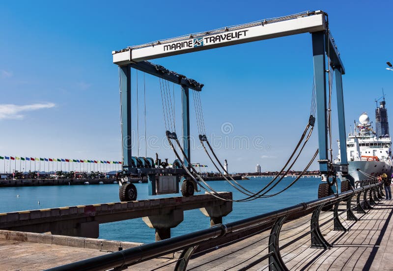 Port Logistics stock image. Image of machinery, unloading - 171745883