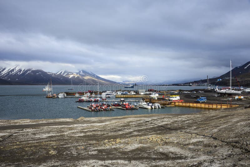 Port of Longyearbyen, Spitsbergen, Svalbard Stock Image - Image of ...