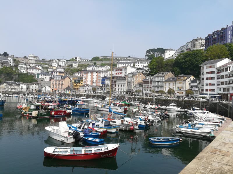Luarca, Asturias, Spain editorial stock image. Image of harbour - 127060924