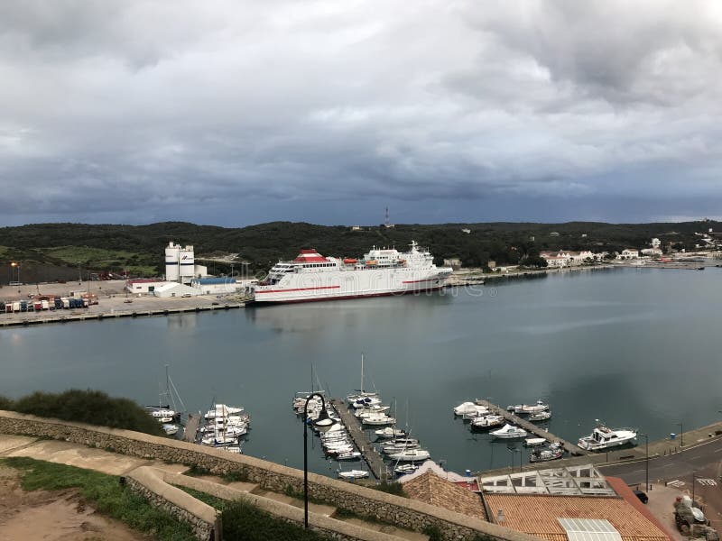 This is the port of Mahon stock image. Image of lluashy - 137049103
