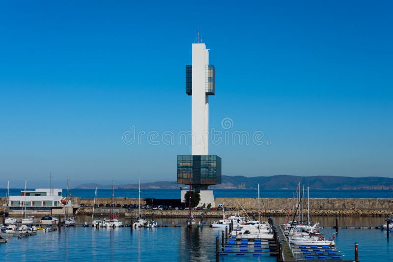The Port and the Maritime Control Tower Editorial Image - Image of ...