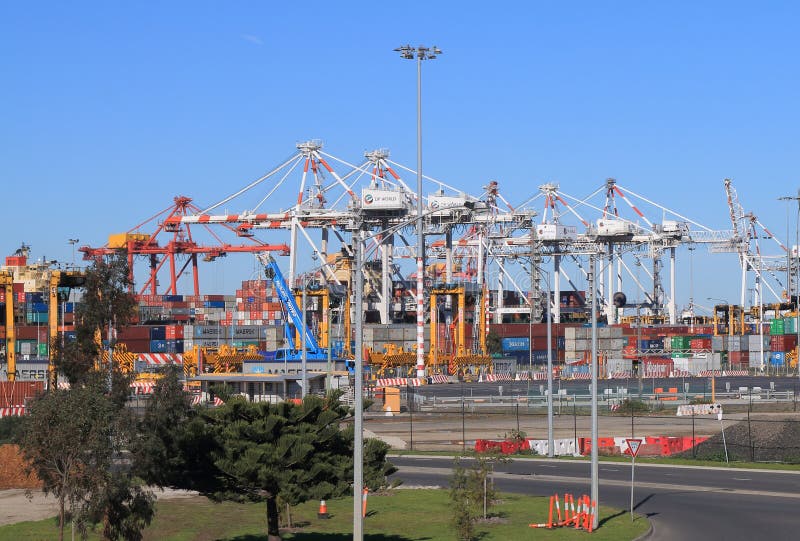 Port of Melbourne Australia Editorial Stock Photo - Image of machine ...