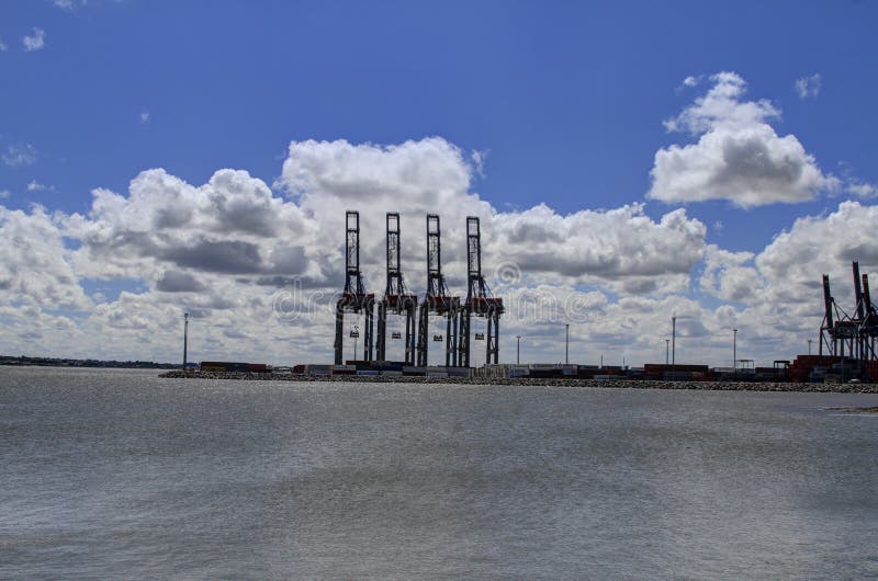 Port of Montevideo Uruguay editorial stock photo. Image of fork - 68496533