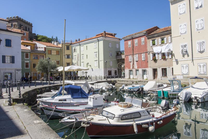 Harbor in Muggia stock image. Image of travel, mediterranean - 37275409