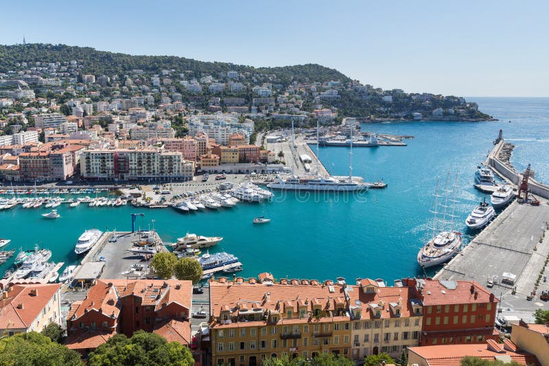 The port of Nice in France editorial photography. Image of landmark ...