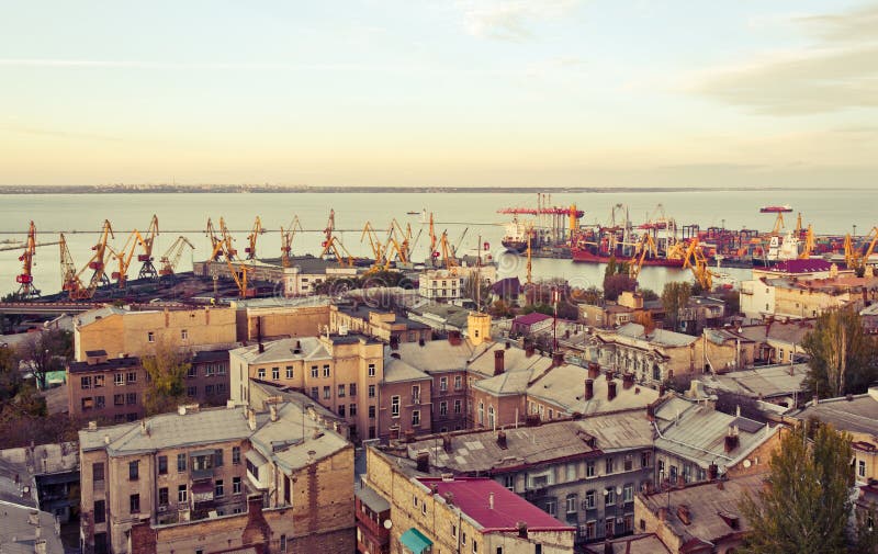 Port of Odessa at day stock photo. Image of port, metropolitan - 47784388