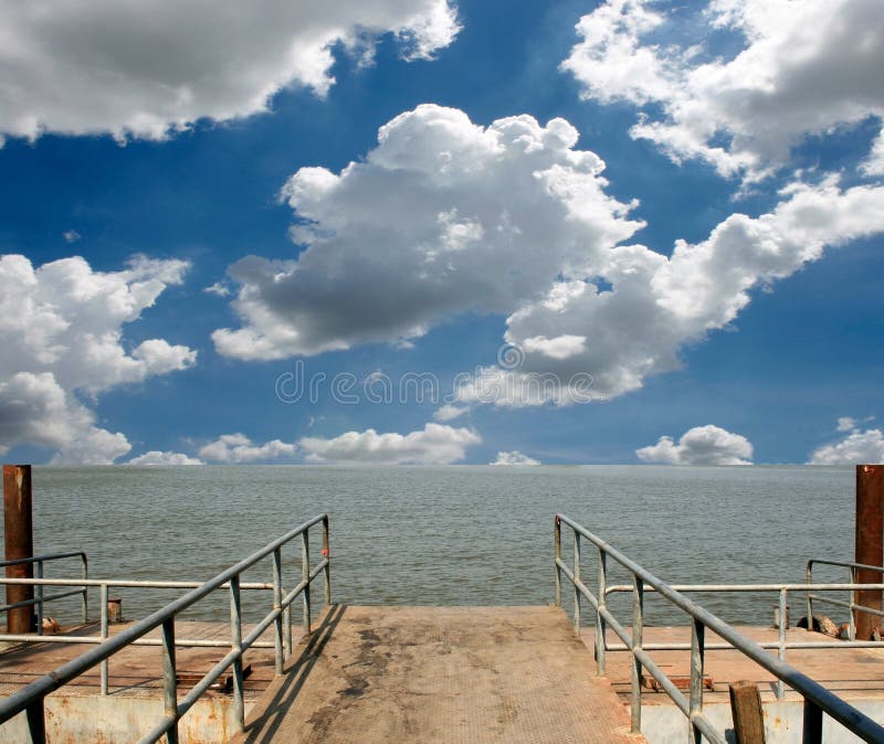 Port over sea stock photo. Image of wave, horizon, sunset - 42106326