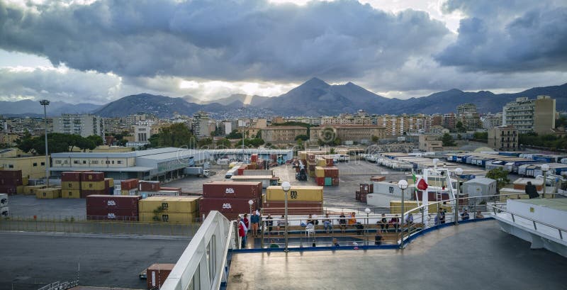 Port of Palermo editorial stock photo. Image of landscape - 161345598