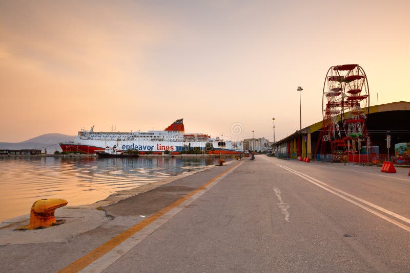 Port in Patras. editorial stock image. Image of landscape - 55279894