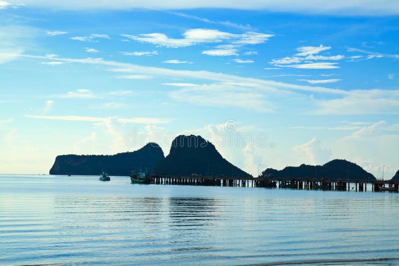 Port and pier in thailand stock image. Image of blue - 16799643